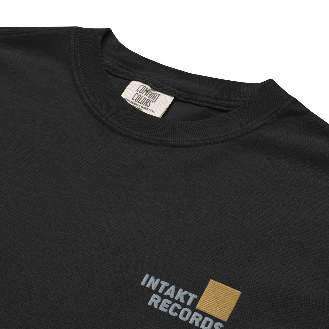 IR Classic Stack Embroidered T-Shirt // Black — INTAKT RECORDS